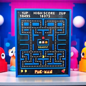 Pac-man 3D Pixel Art 20 Cm – Retro Arcade Decoration – Classic Video ...