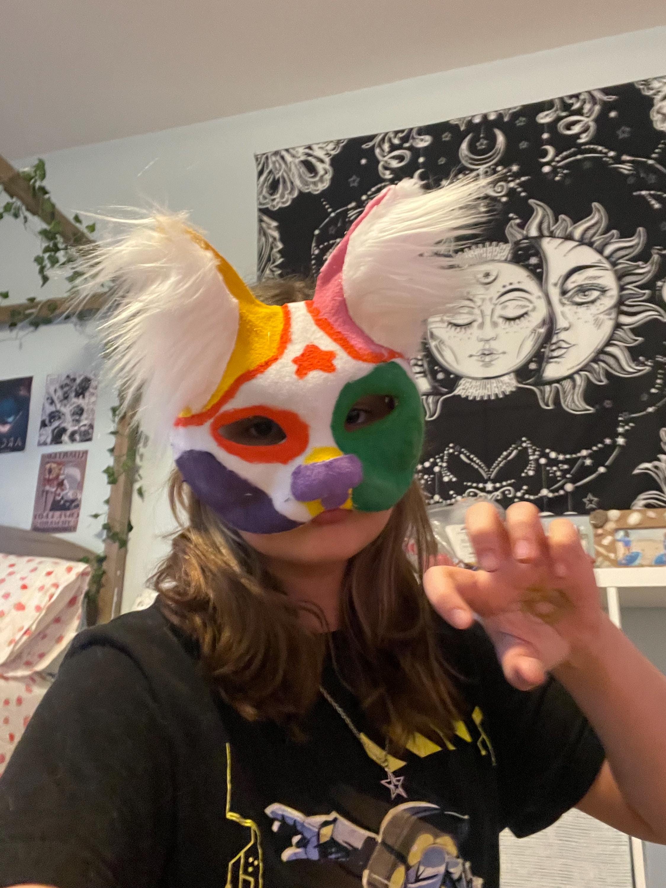 Rainbow Dilute Calico Mask! - Etsy