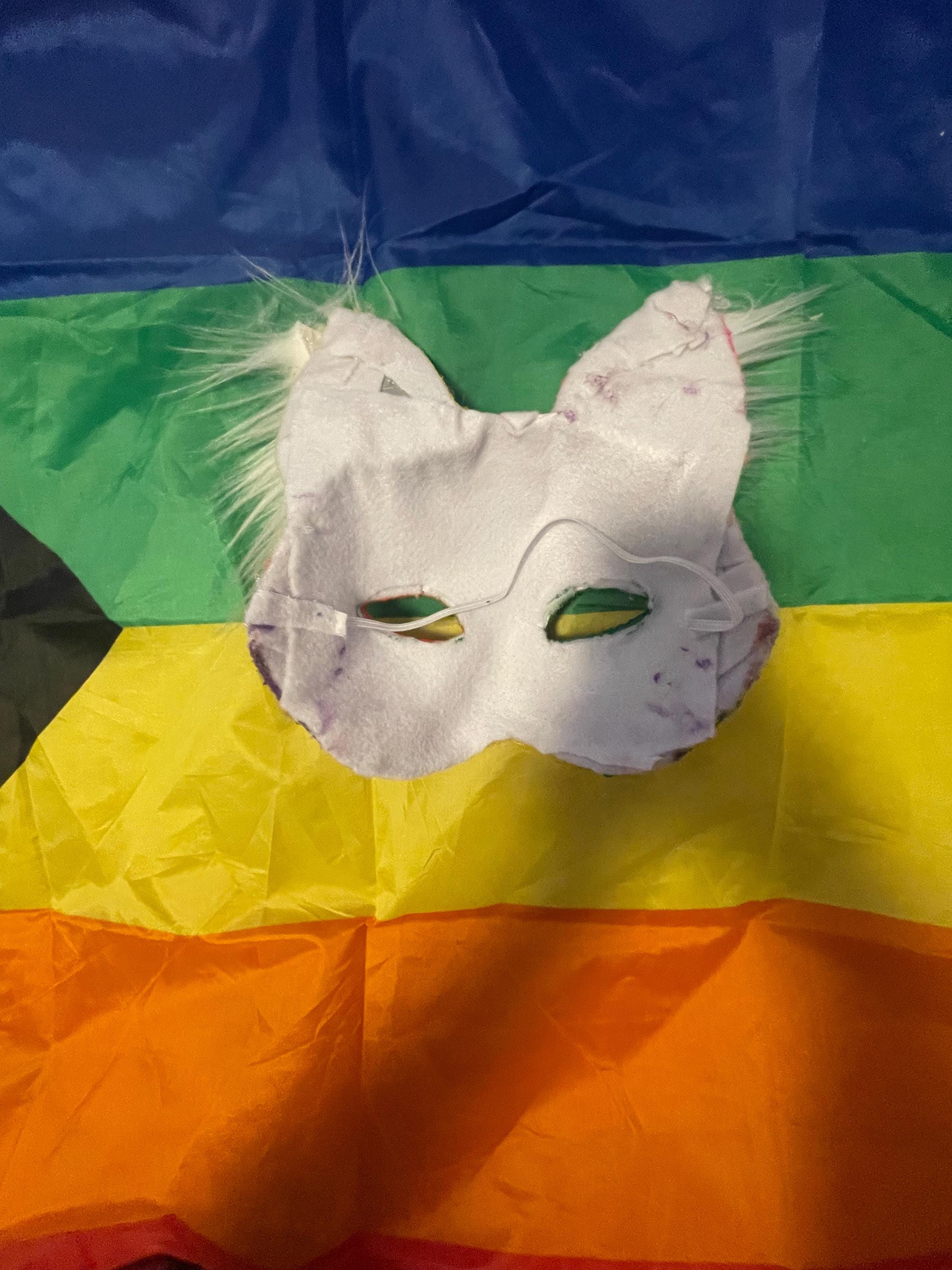 Rainbow Dilute Calico Mask! - Etsy