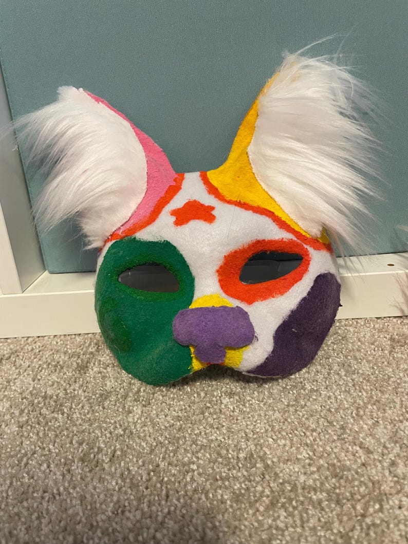 Rainbow Dilute Calico Mask! - Etsy