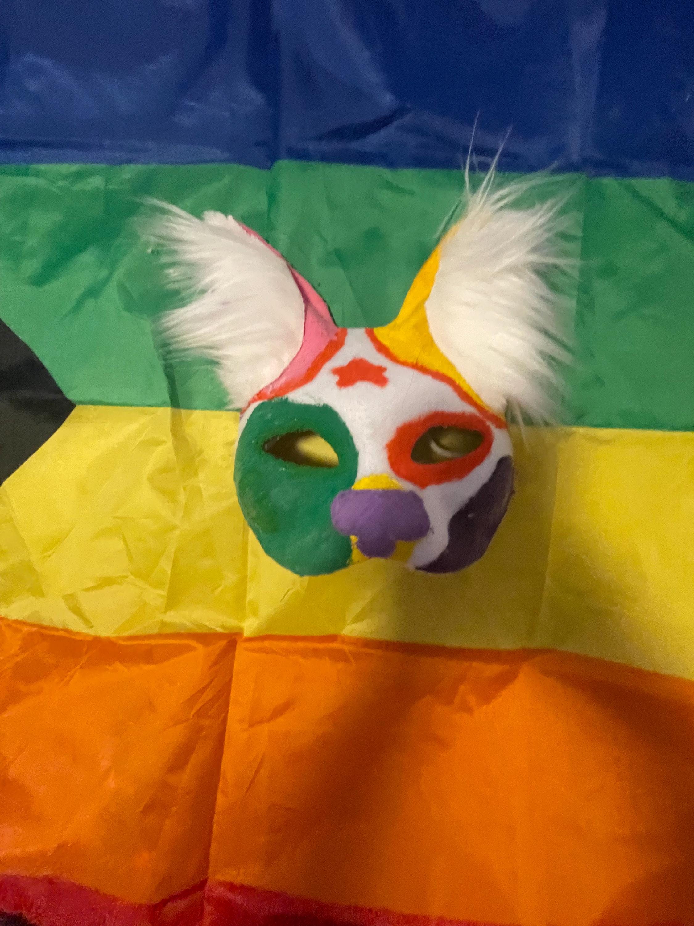 Rainbow Dilute Calico Mask! - Etsy