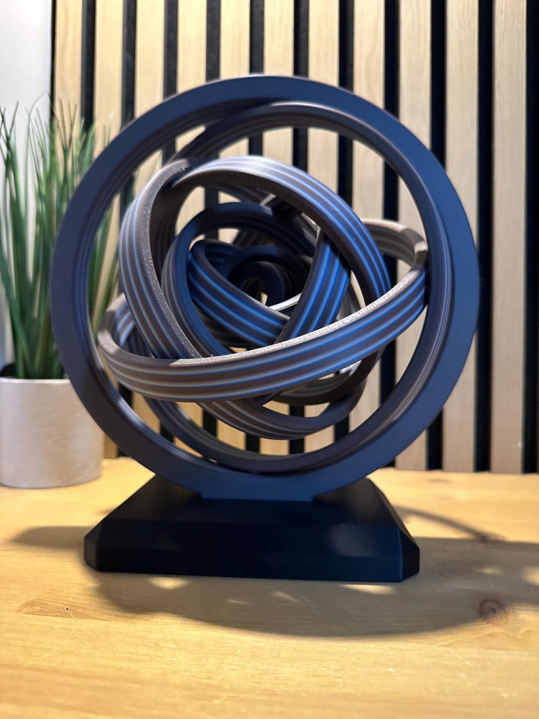 3D Printed Giro Spinner Sculpture | Modern Desk Art | Moving Ornament ...