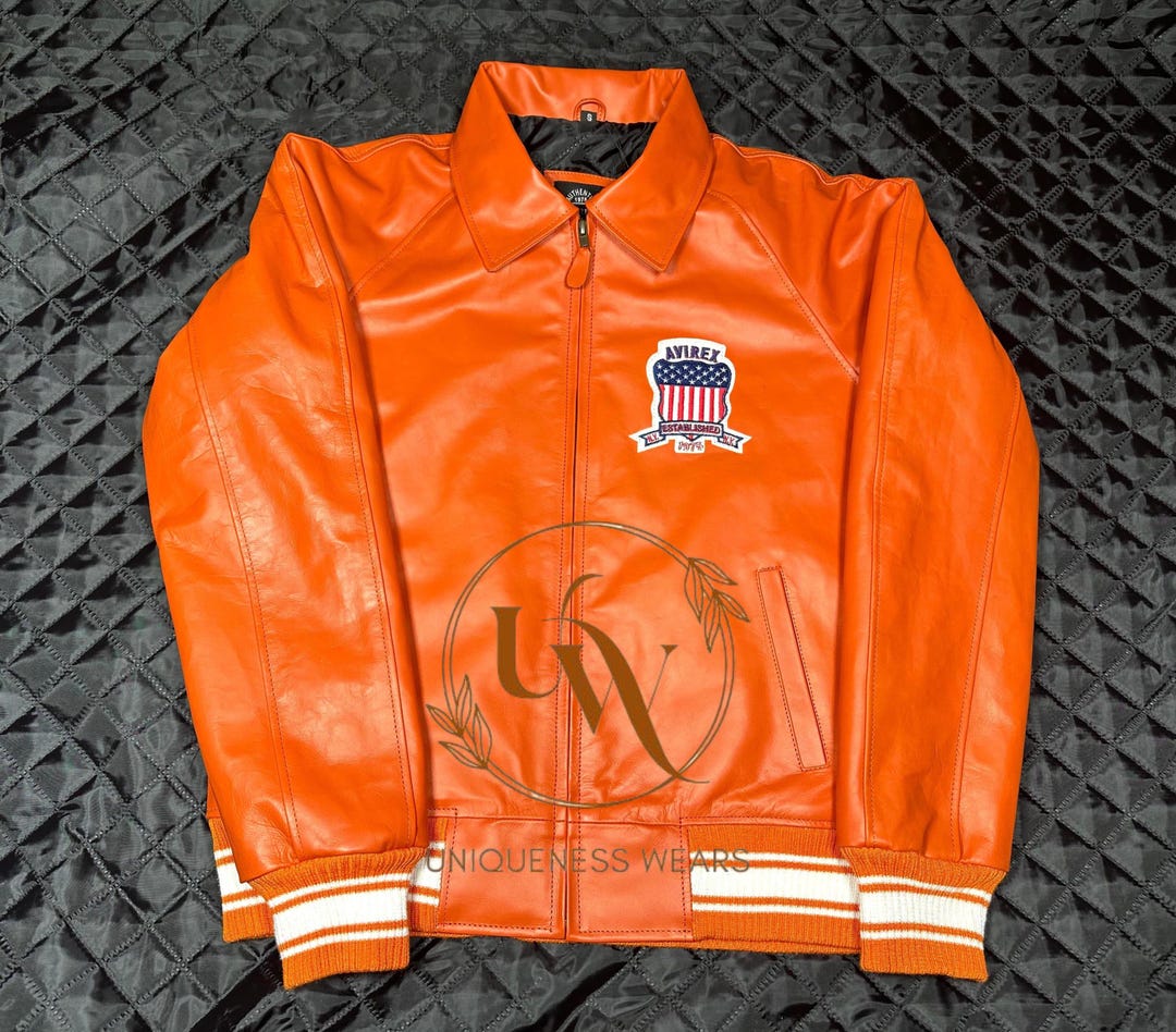 Orange Color AVIREX USA New Limited Edition Icon Jacket, Military ...