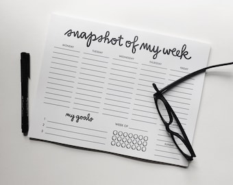 Goal Setting Notepad - Etsy