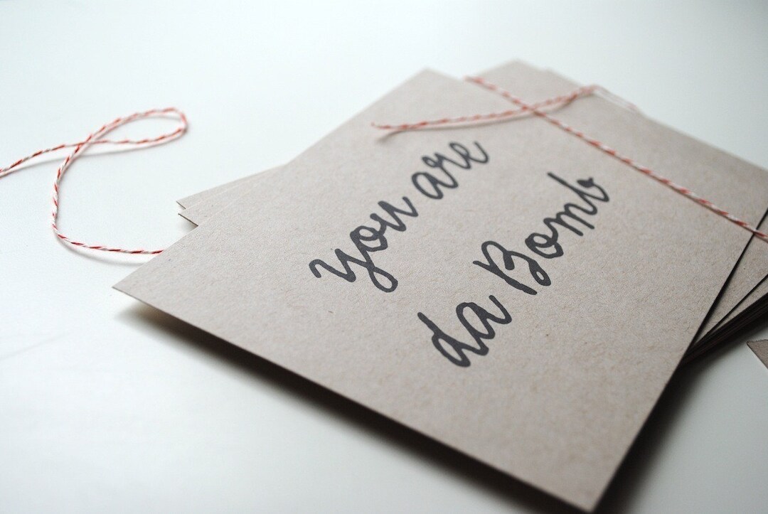 You-are-da-bomb Thank You Postcards 12-pack, Simple Stationery, Thank ...