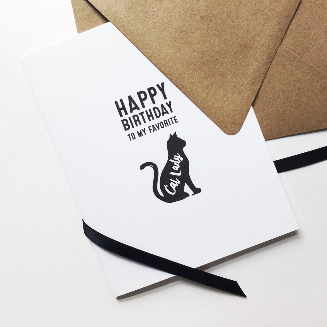 Happy Birthday to My Favorite Cat Lady Greeting Card catlady | Etsy
