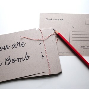 You-are-da-bomb Thank You Postcards 12-pack, Simple Stationery, Thank ...