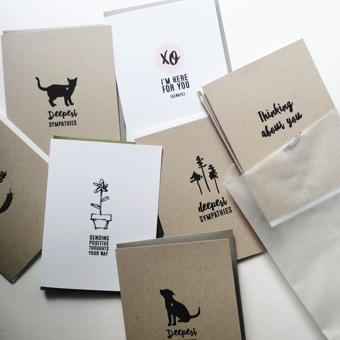Sympathy Support Greeting Card Pack - Etsy