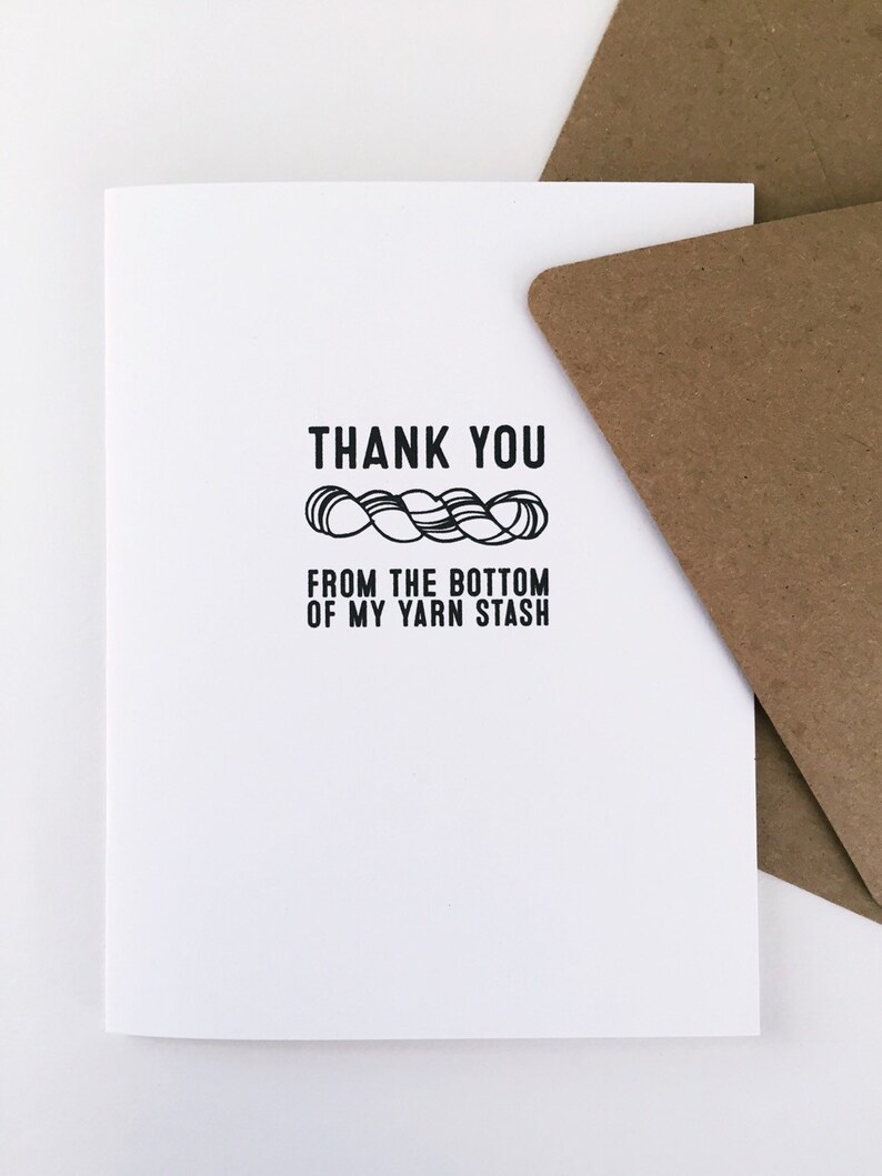 Thank You From the Bottom of My Yarn Stash: Greeting Card - Etsy