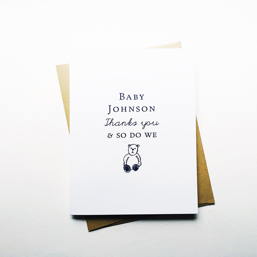 Sweet + Simple Baby Thank You Notes, Customized, Personalized - Etsy
