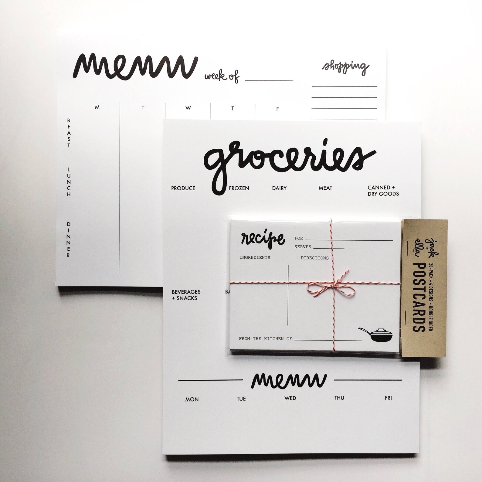 NOTEPAD: Weekly Grocery Shopping List With Dinner Menu - Etsy Canada