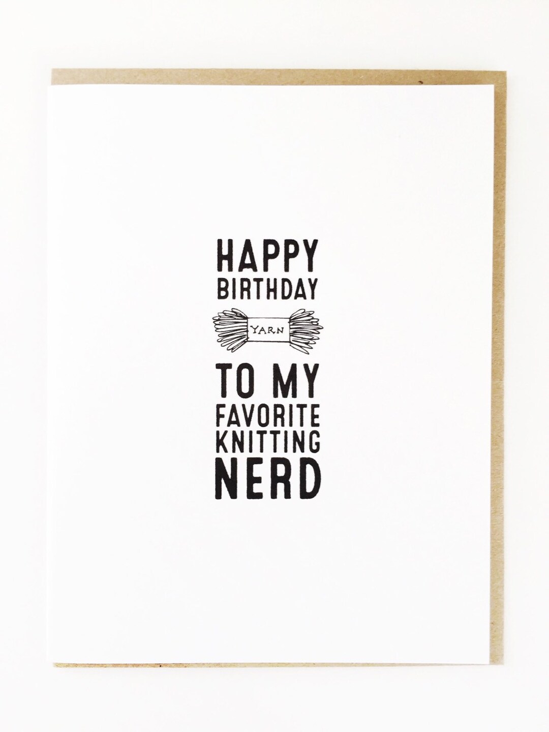 Happy Birthday to My Favorite Knitting Nerd, Greeting Card - Etsy