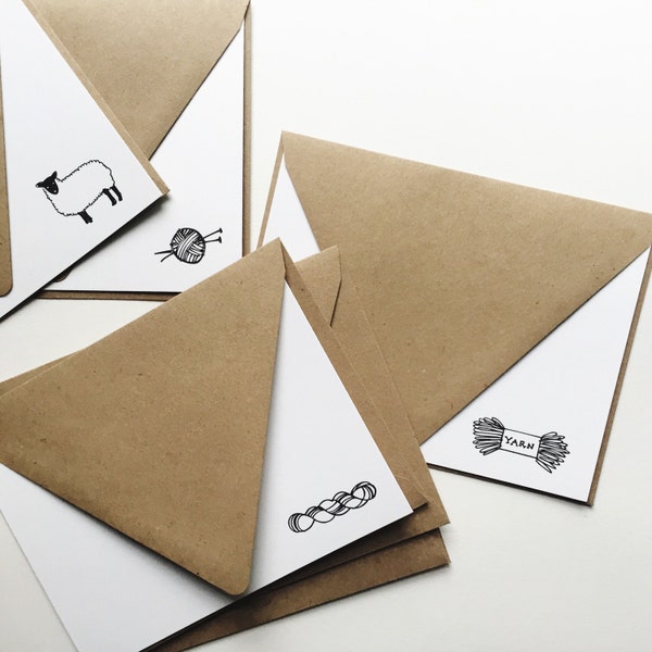 Sheep Lamb Note Cards Set of 10 With Matching Envelopes - Etsy