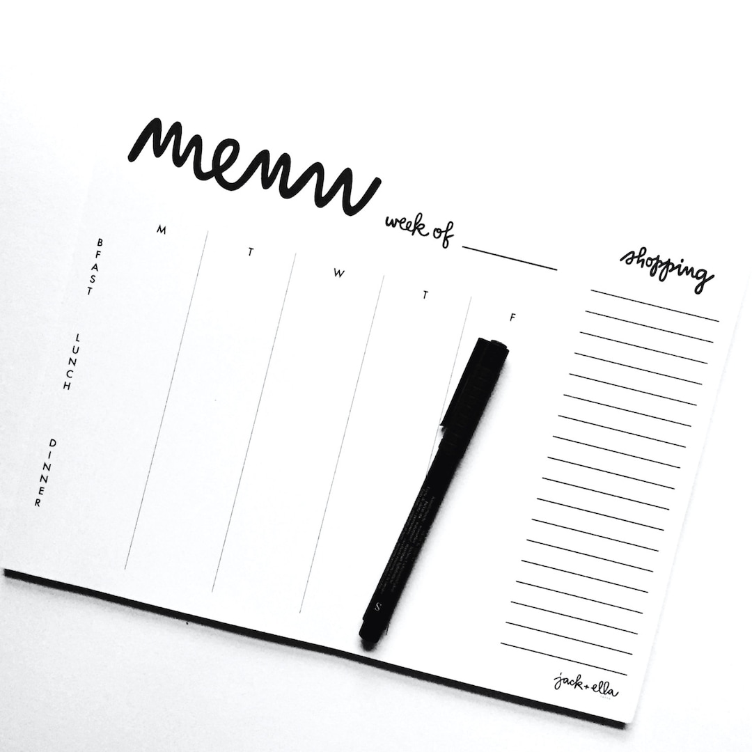 NOTEPAD: Weekly Menu With Market List [i've Got It Together' Series ...