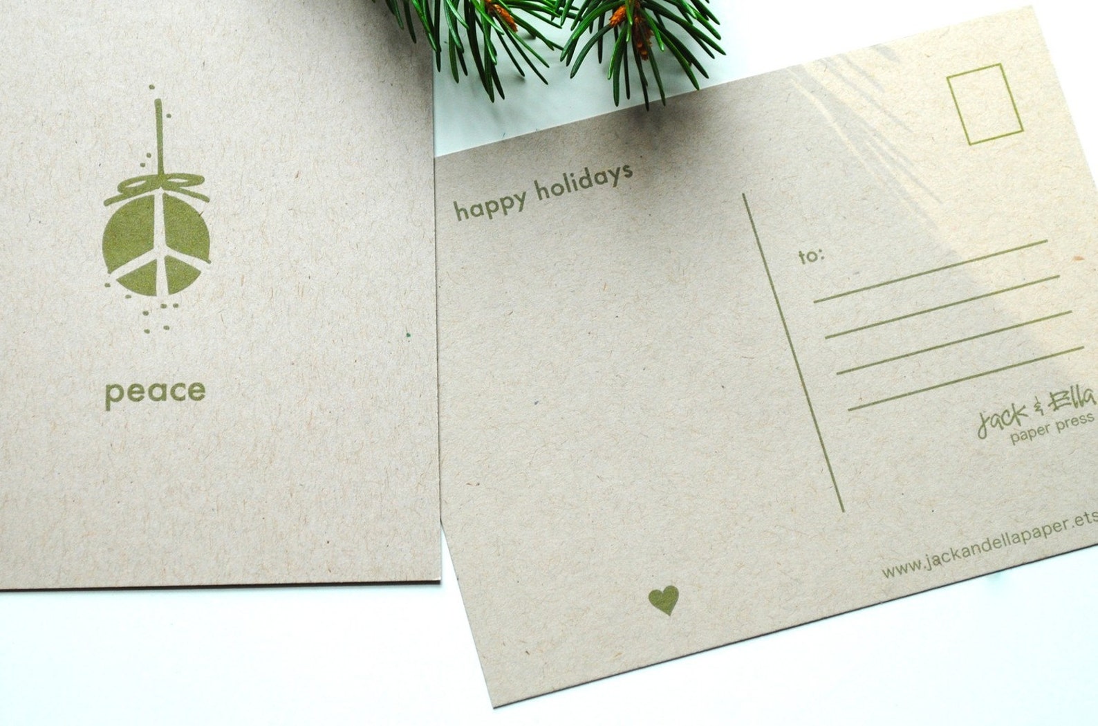 Sweet Peace Holiday Postcards - Set of 50 - Etsy