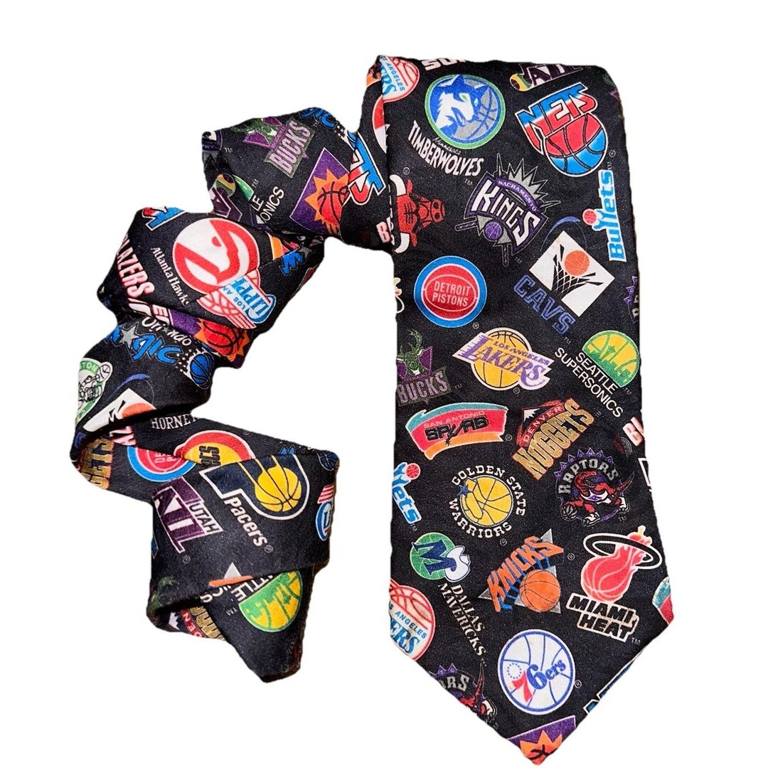 Vintage 1994 Surrey Wallywear NBA Logos Novelty Basketball Teams Neck ...
