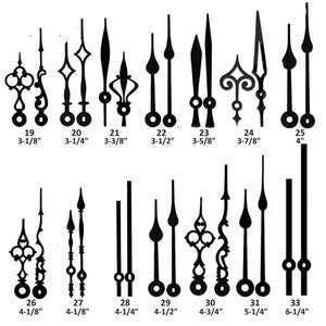 10 Pairs of Black or Brass New Clock Hands for Scrapbooking, Steampunk ...