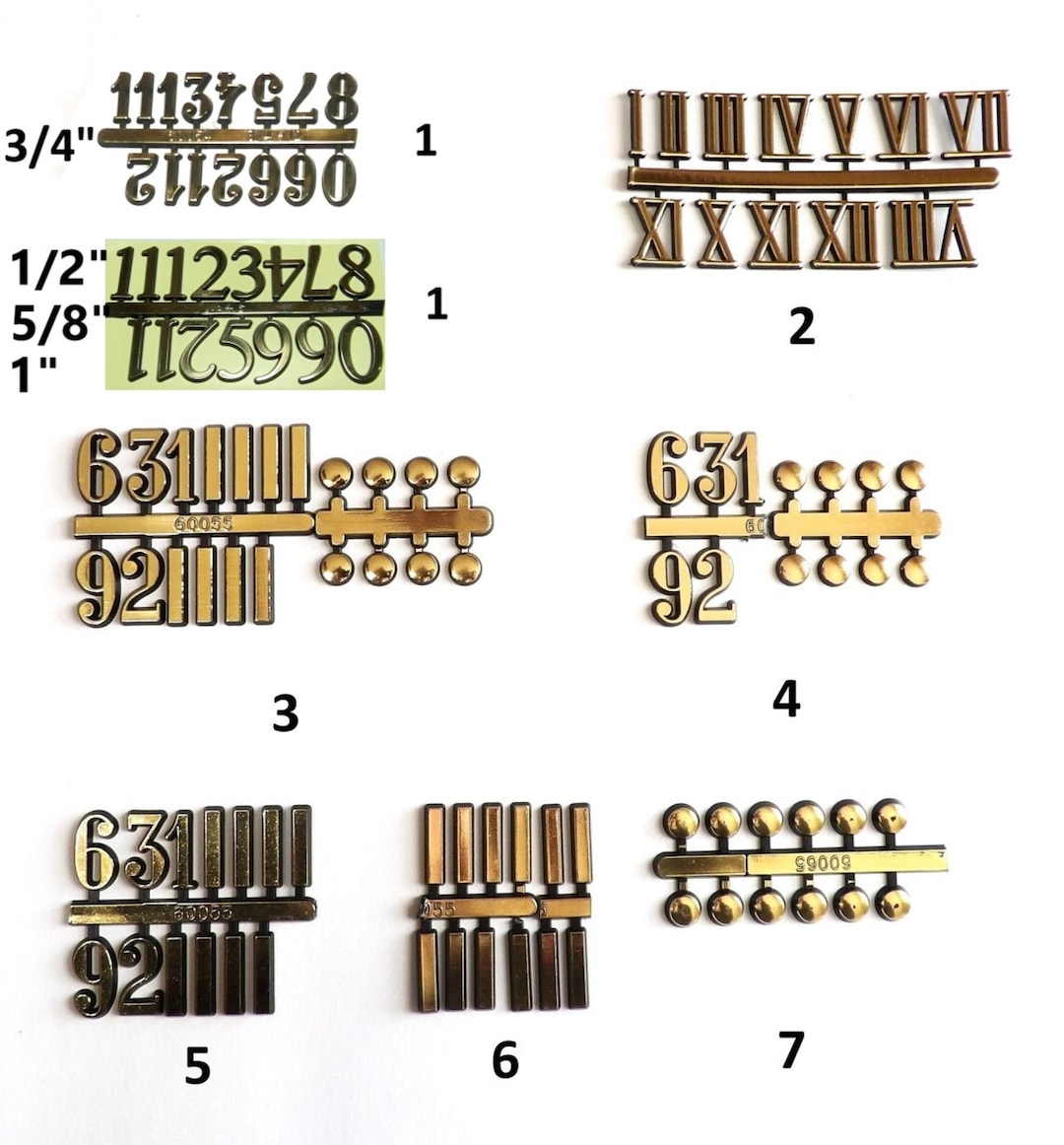 Plastic Clock Markers Self Adhesive - Hot Stamped - Gold - Etsy