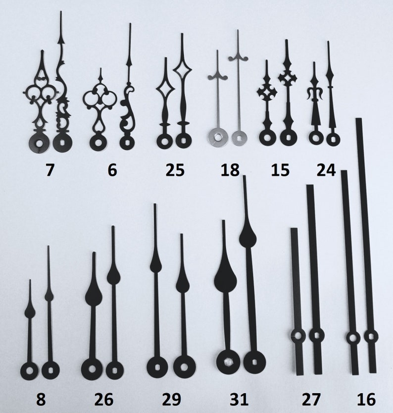 10 Pairs of Black or Brass New Clock Hands for Scrapbooking - Etsy