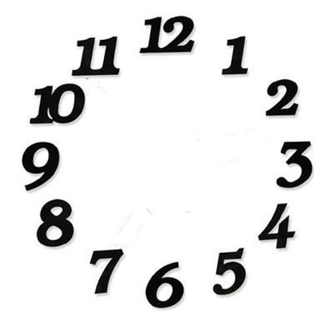 12 Deluxe Acrylic Clock Hour Markers With Double Sided Tape on Back for ...
