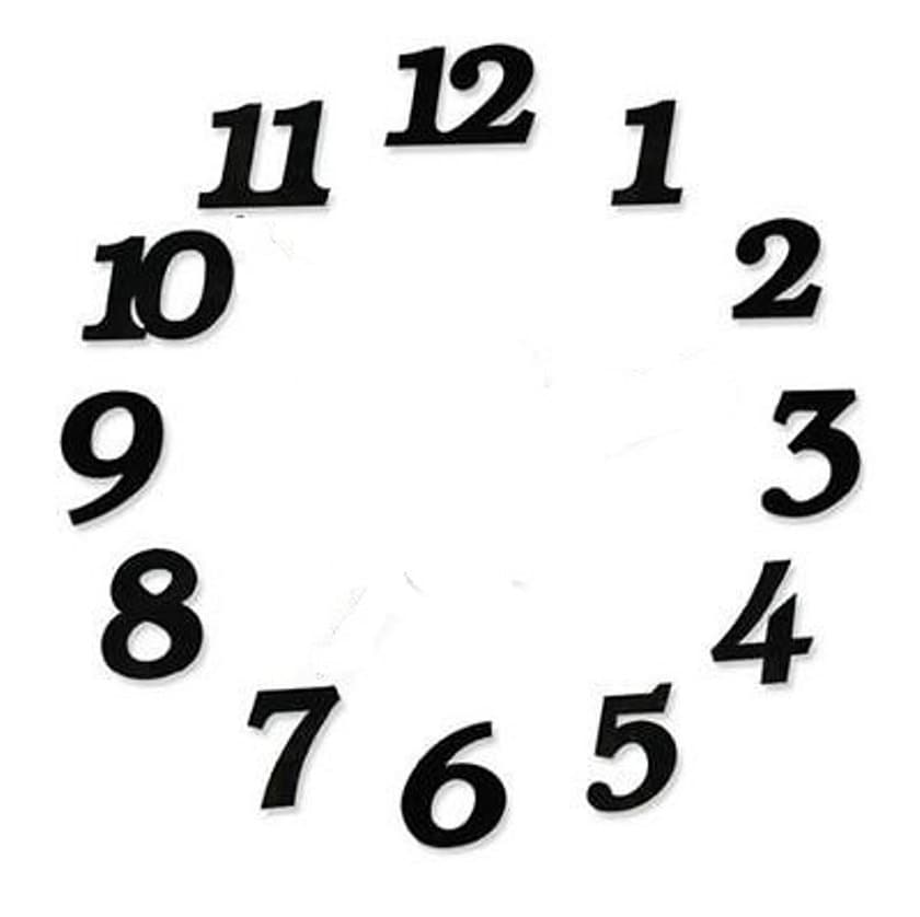 12 Deluxe Acrylic Clock Hour Markers With Double Sided Tape on Back for ...