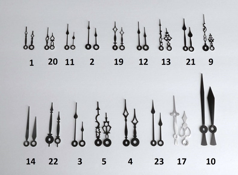 10 Pairs of Black or Brass New Clock Hands for Scrapbooking - Etsy