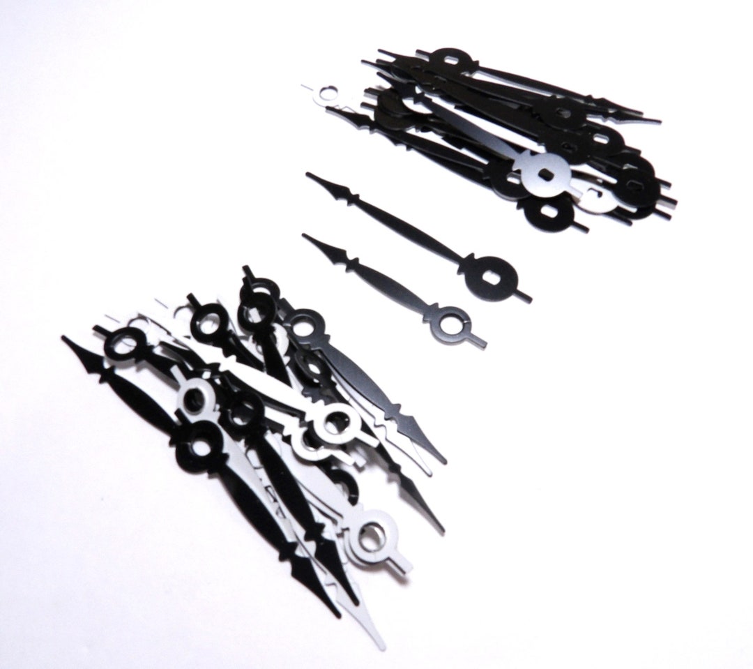 25 Pairs New Black Sword Clock Hands 22 for Scrapbooking, Steampunk ...