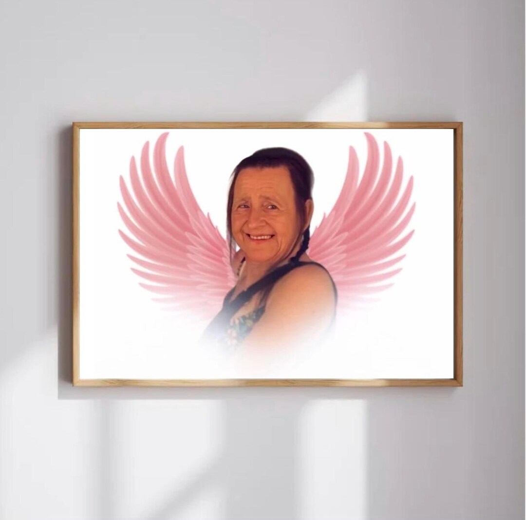 Personalized Memorial Angel Print Custom Remembrance Gift, Tribute ...