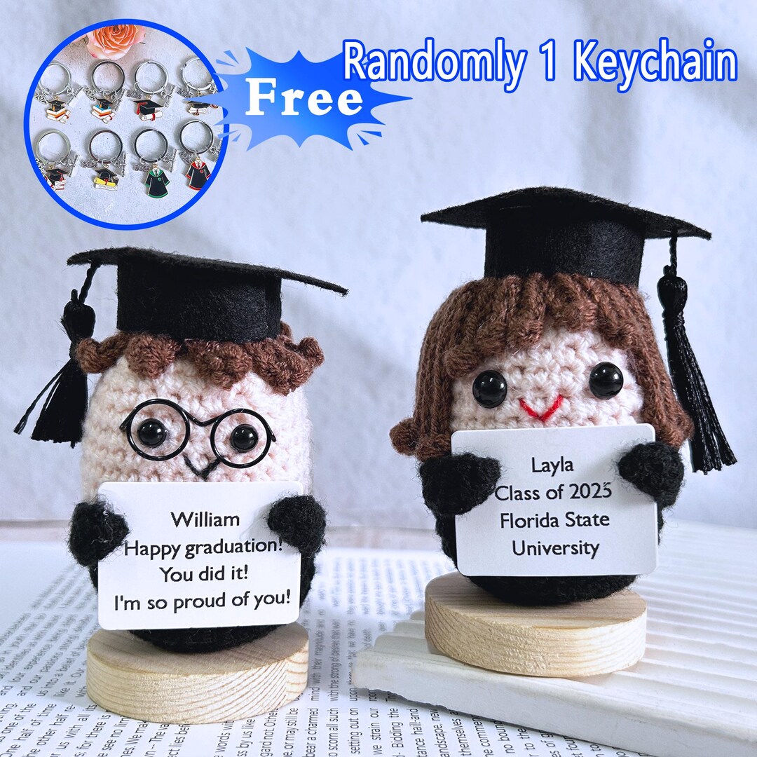 Adorable Crochet Graduation Boy & Girl,crochet Doll,crochet Graduation ...