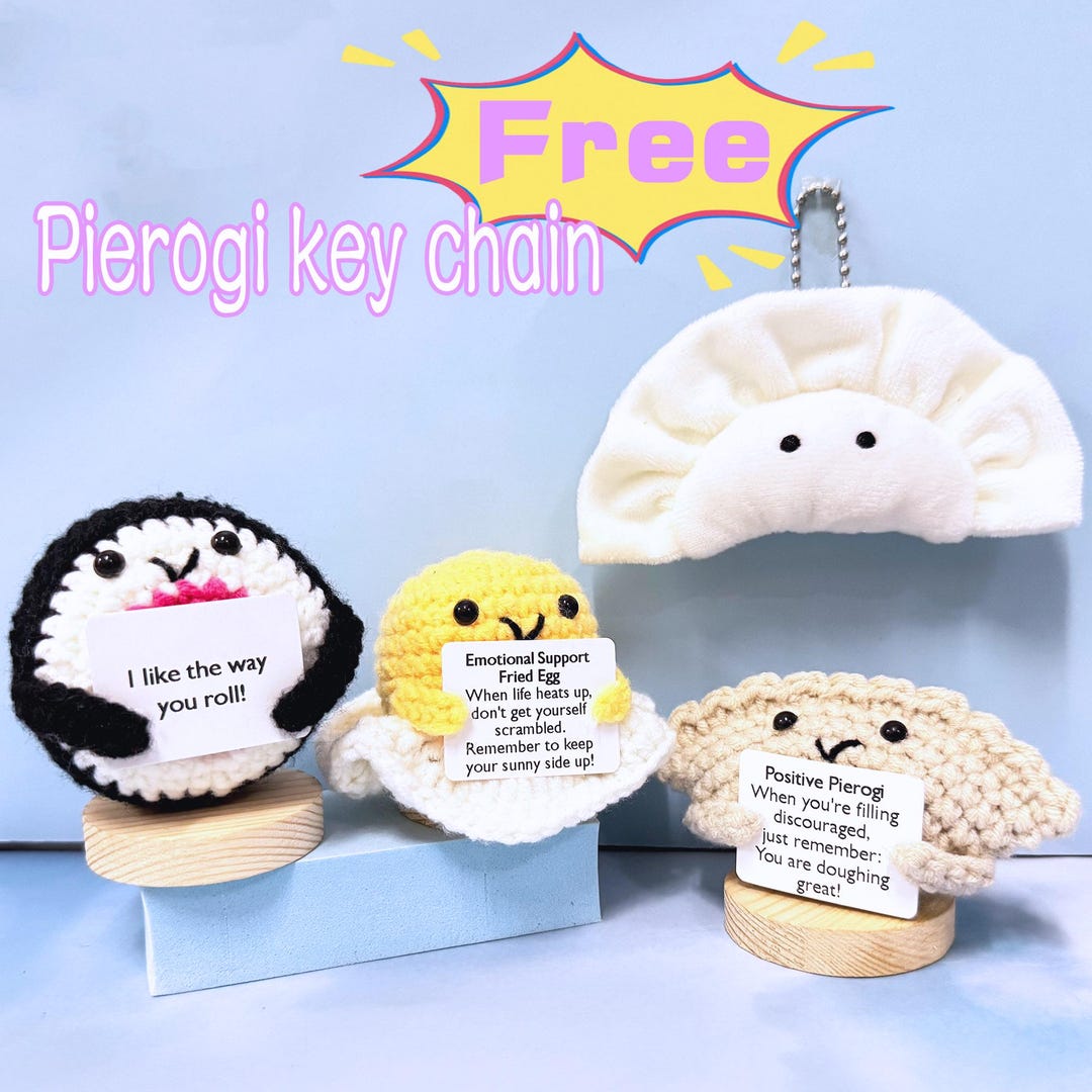 Adorable Handmade Crochet Pierogi/fried Egg/sushi Roll,crochet Sushi ...