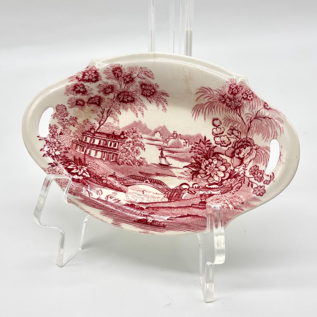 Tonquin Royal Staffordshire Ceramic Red Trinket Plate, Clarice Cliff ...