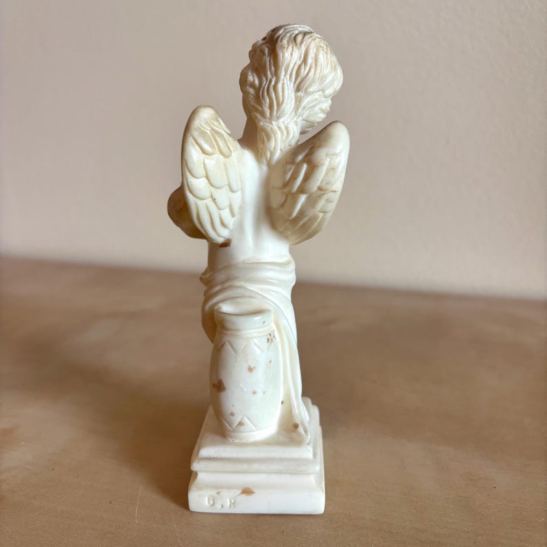 Pair of Musical Cherub Sculptures, Vintage 5” G Ruggeri Alabaster ...