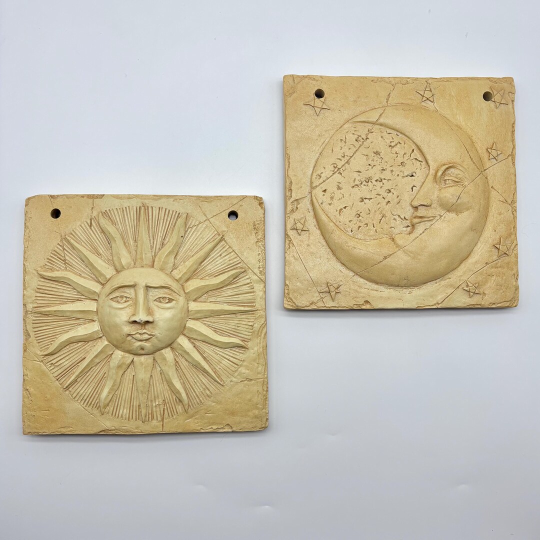 90s Celestial Sun & Moon Wall Decor, Vintage Whimsigoth Astrology Art ...