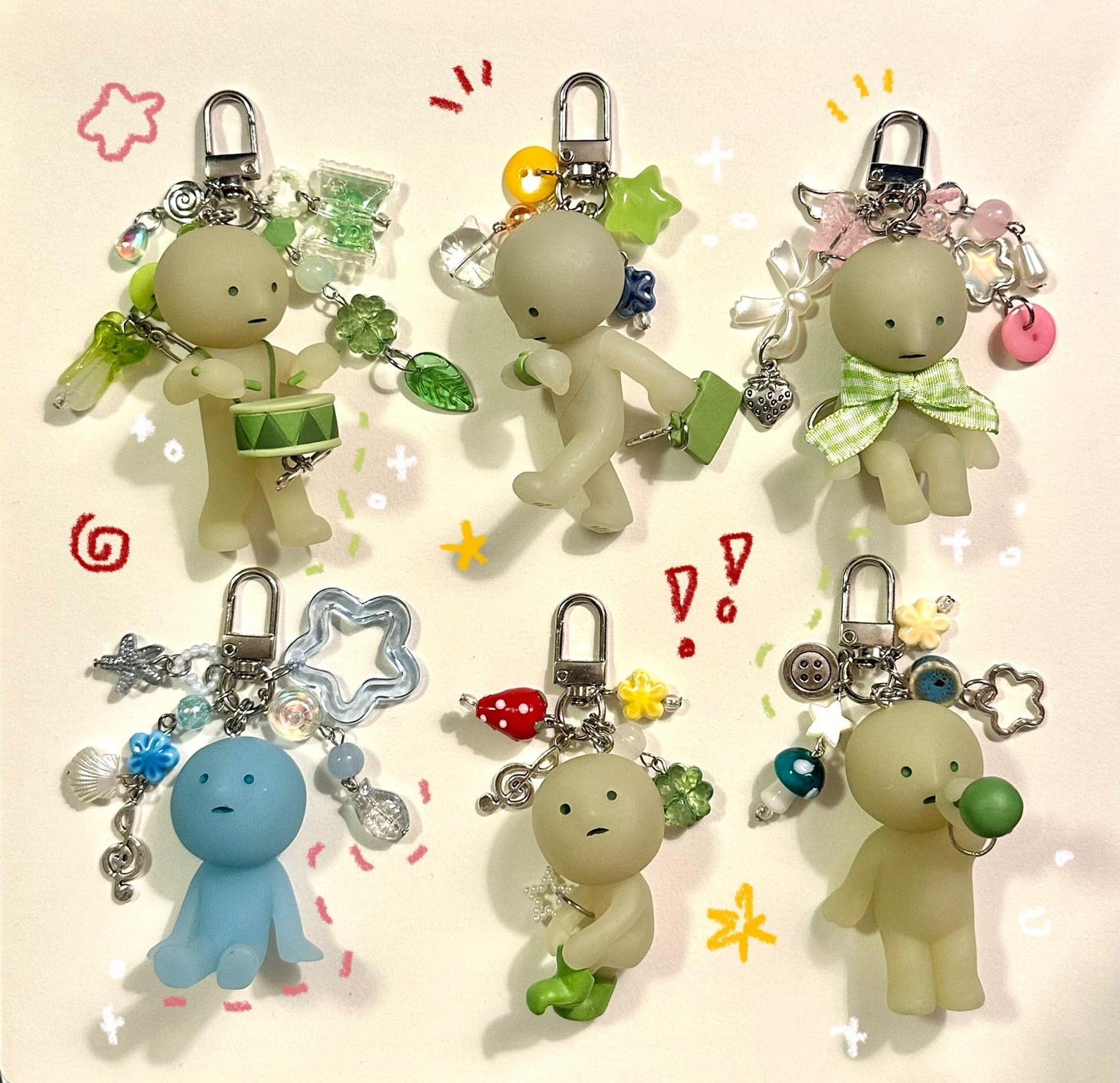 Smiski Keychains! - Etsy