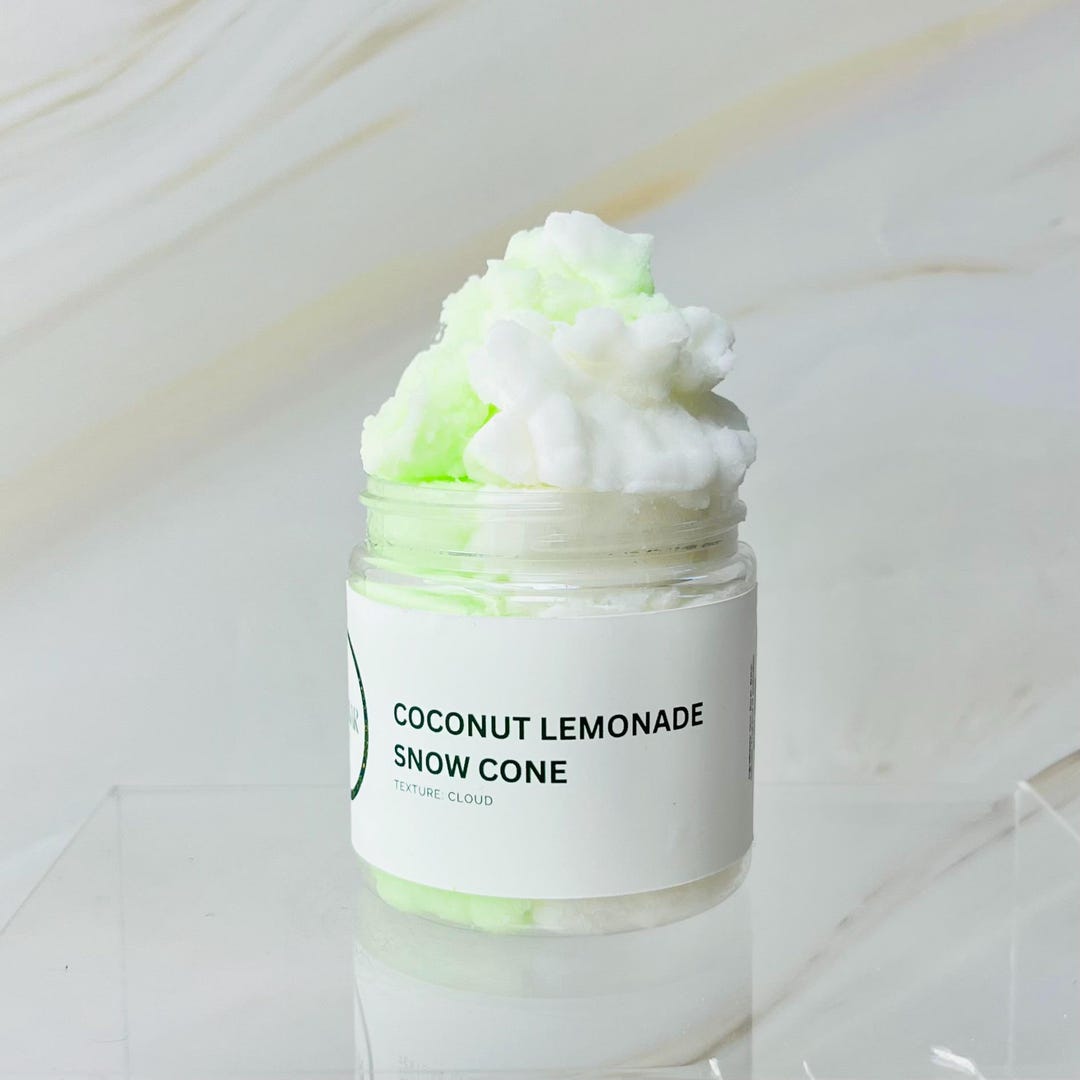 Coconut Lemonade Snow Cone | Cloud Slime, Slime, White Slime, Green ...