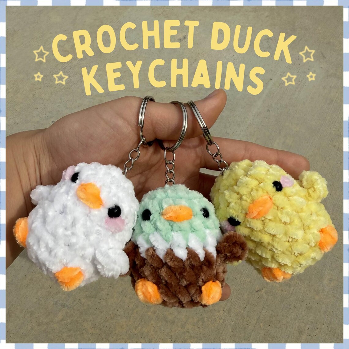 Crochet Duck Keychains - Etsy