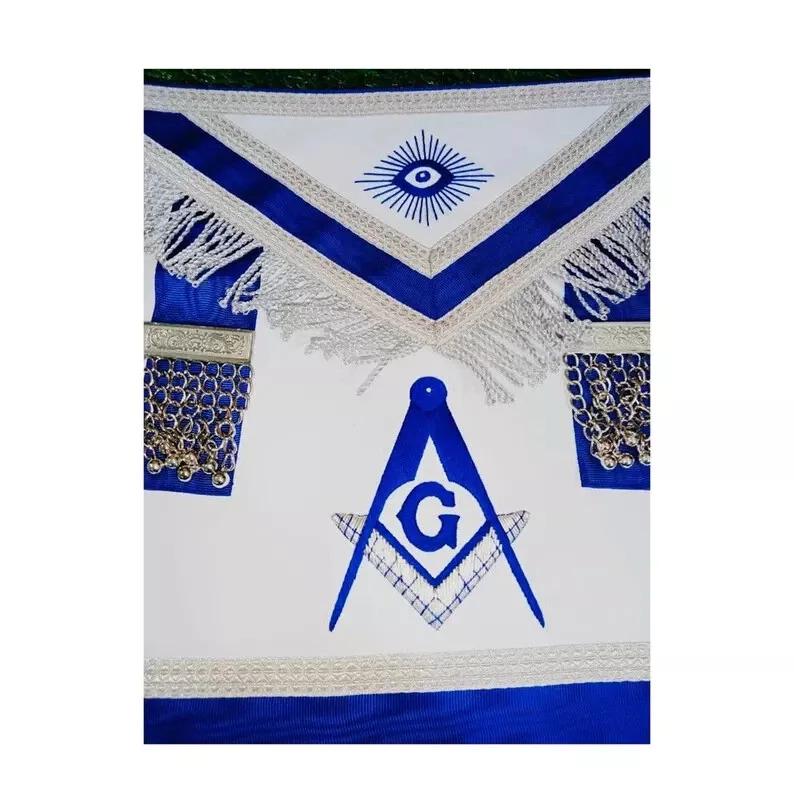 Masonic Regalia Blue Lodge Master Mason Apron Set With Chain Collar ...