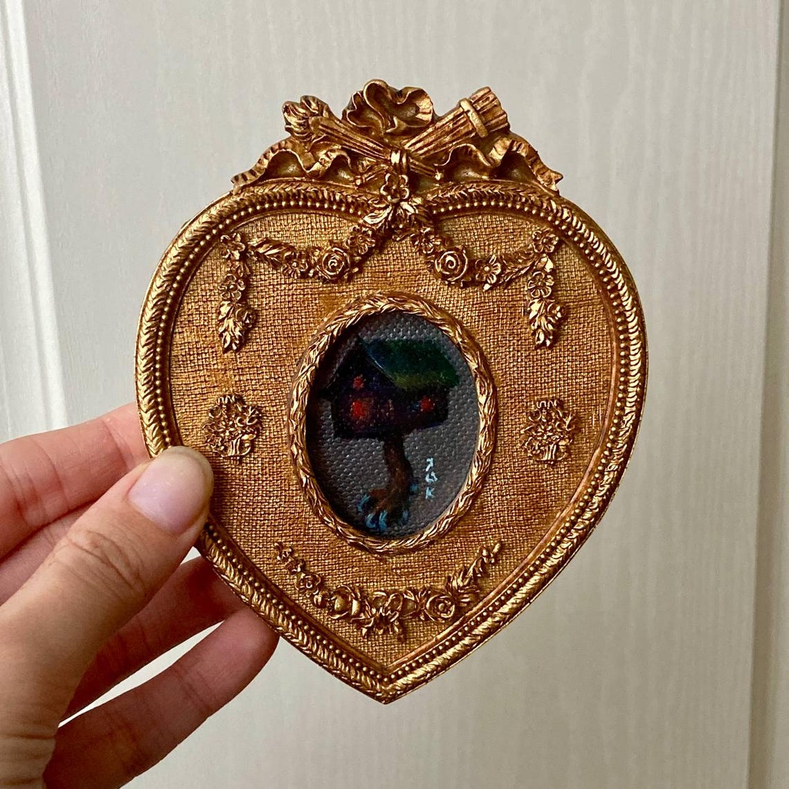 Baba Yaga’s Hut Baba Yaga Painting Gold Frame Dark Cottagecore Spooky ...