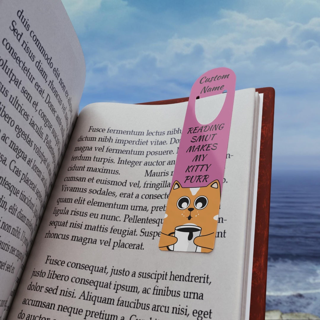 Personalized Kitty Purr Smut Bookmark | Custom Printed Name + Tagline ...