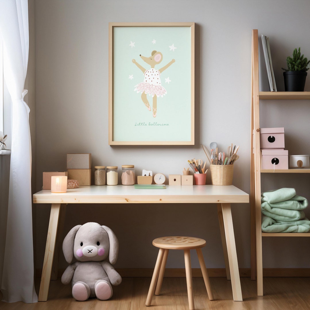 Ballet Mouse ‘little Ballerina’ Printable Art, Download Only, Nursery ...