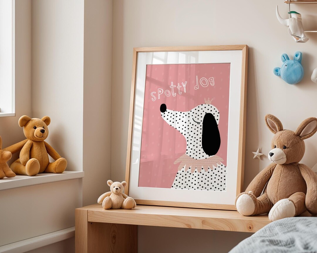 Spotty Dog Printable Art, Download Only, Nursery, Dalmatian Print, Dog ...