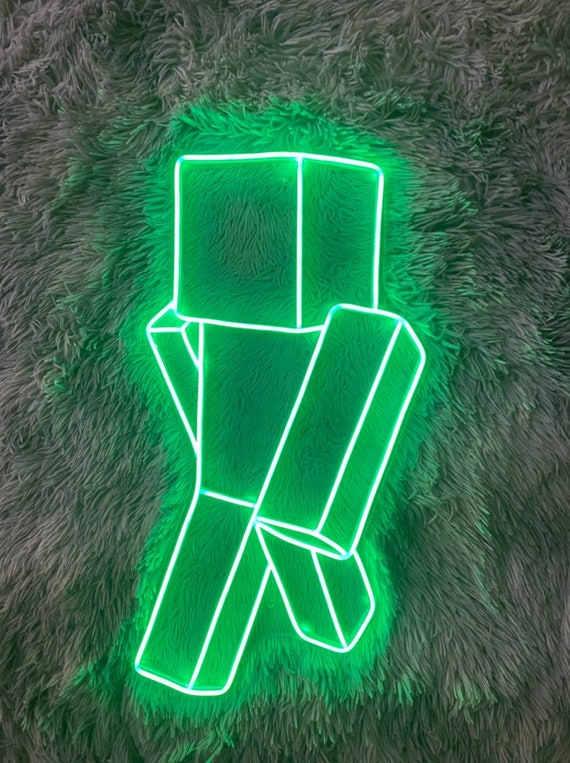 Minecraft Neon Sign Custom Neon Sign Wall Decor Minecraft - Etsy