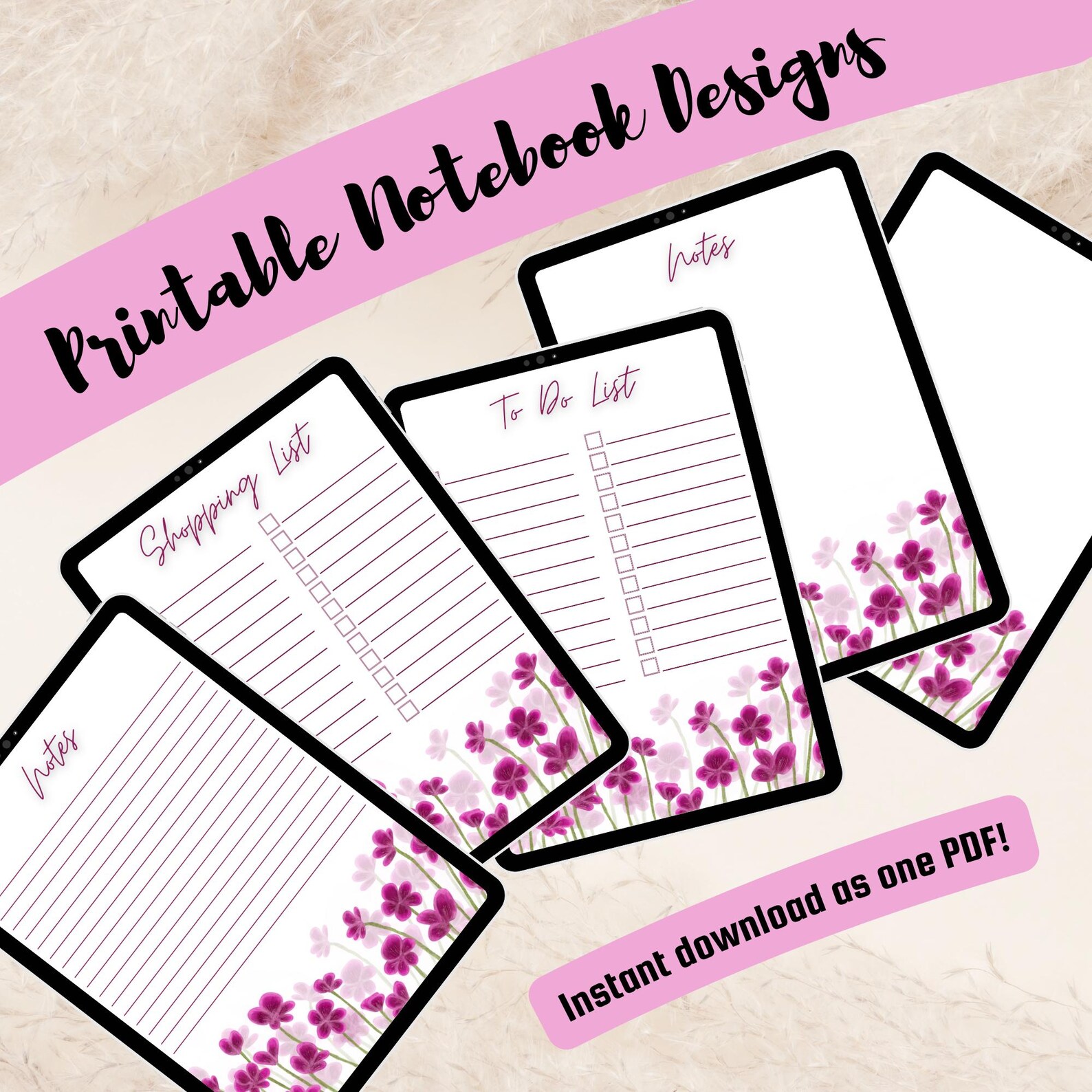 Printable Digital Notebook Pages (instant Download PDF). to Do List ...