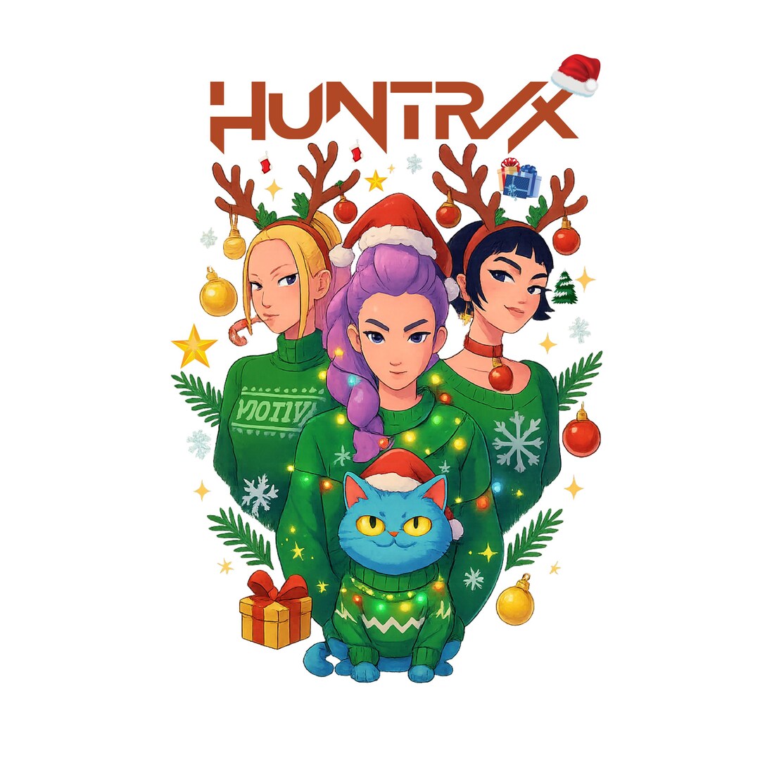 Kpop Christmas Clipart PNG: Huntrix & Derpy Tiger (digital Download) - Etsy