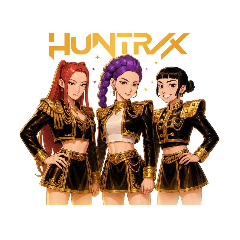 Kpop Huntrix Golden Girls Png Anime Fan Art Digital Download Etsy