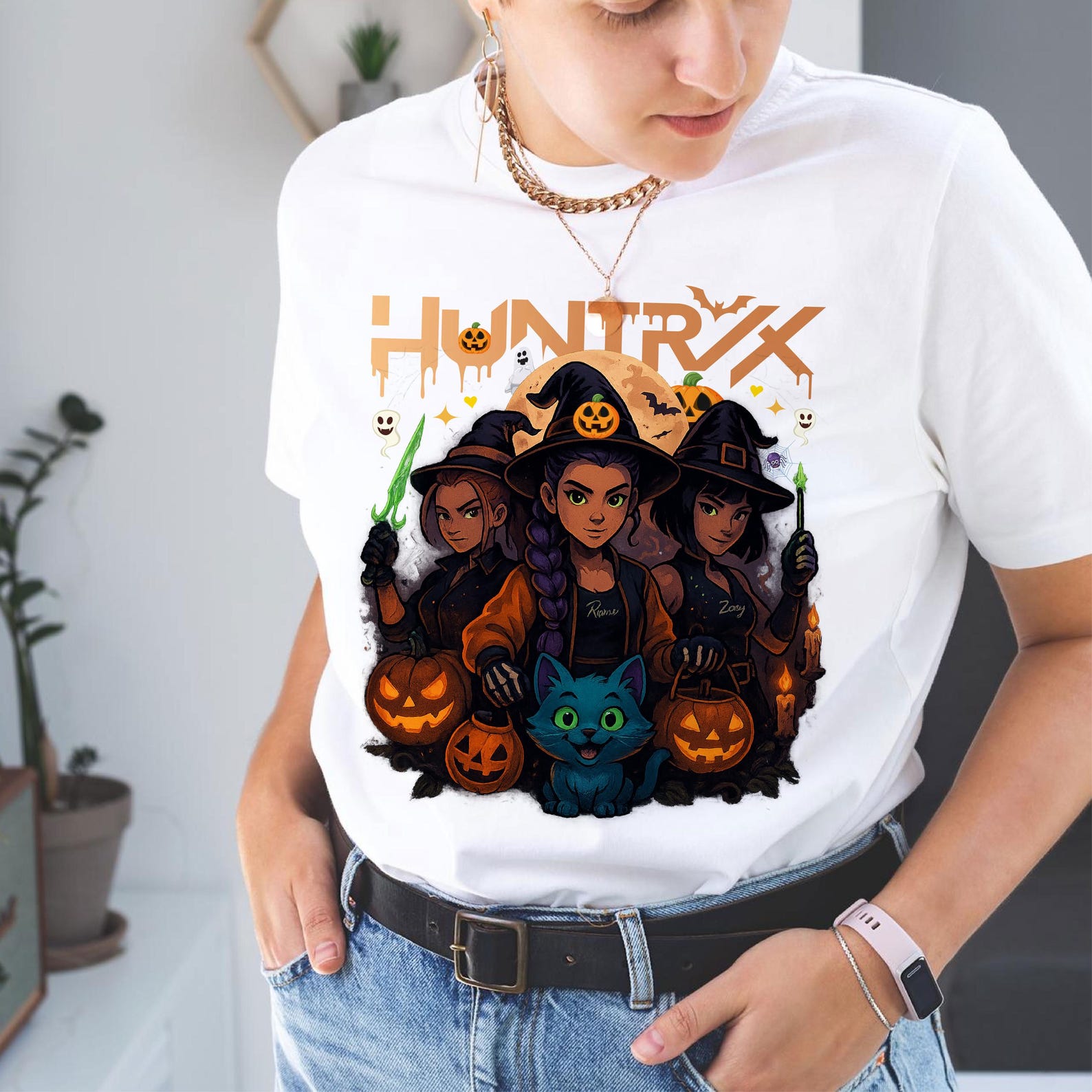 Spooky Huntrix Halloween PNG: Kpop Witch Clipart, Derpy Tiger (digital ...