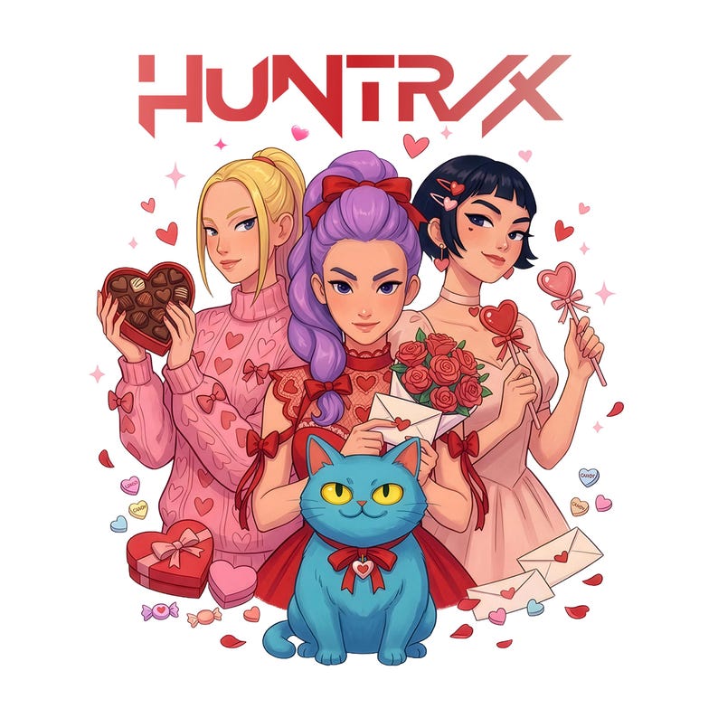 Valentine Huntrix PNG, Kpop Demon Hunters Sublimation, Saja Girls Mira ...