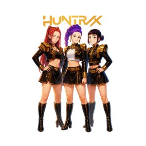 Huntrix Golden PNG Clipart Bundle: Kpop Girl Band (digital Download) - Etsy