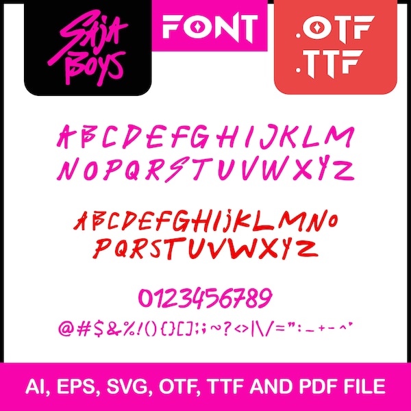 Saja Boys Font - Etsy