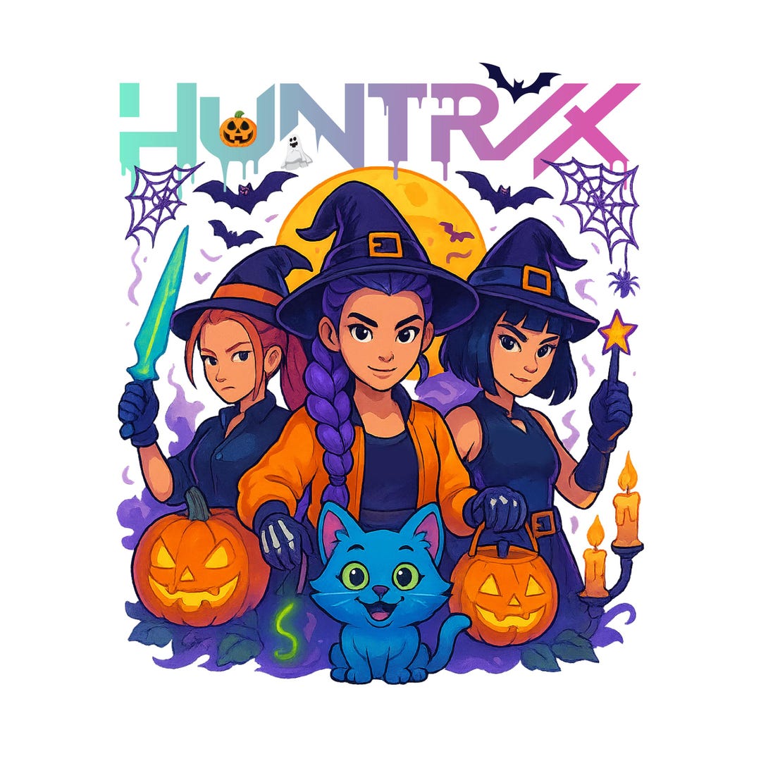 Spooky Huntrix Halloween PNG, Kpop Demon Hunters Clipart, Saja Girls ...